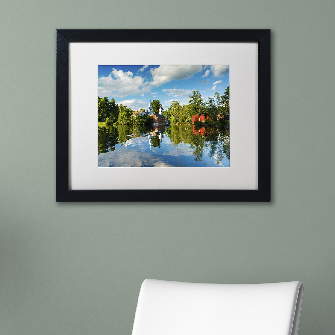 Trademark Fine Art 'Old Town Reflection' Framed Photographic Print on Canvas | Wayfair